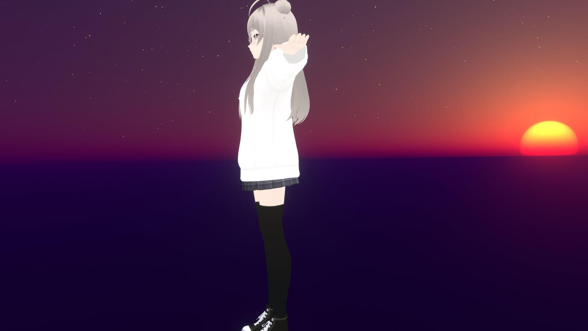 Cute Anime Girl Character - Hanako 3D Model by CGAnime