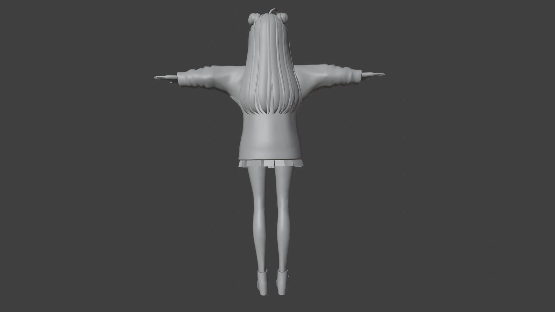 Cute Anime Girl Character - Hanako 3D Model by CGAnime