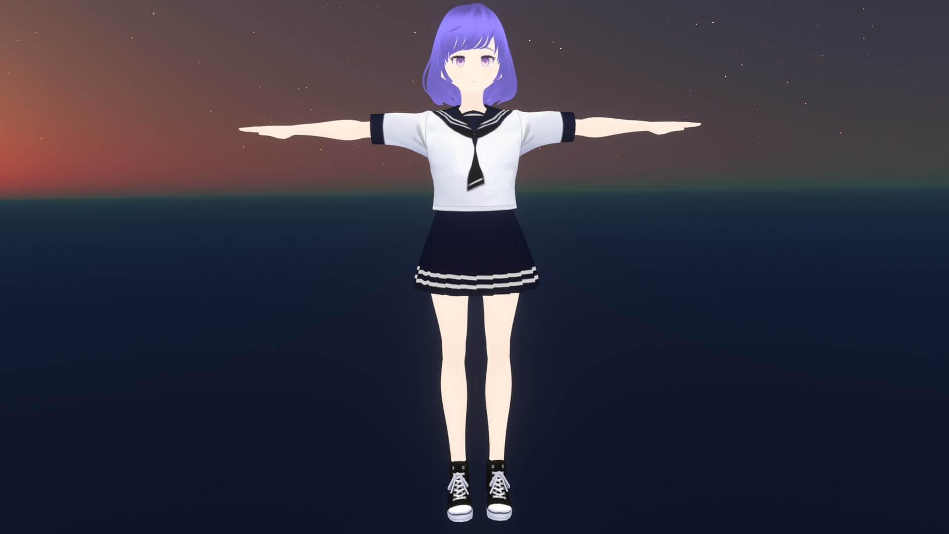 Cute Anime Girl Character - Mako 3D Model by CGAnime