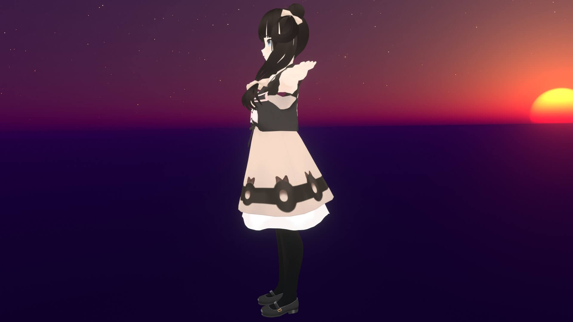 Cute Anime Girl Character - Mariko 3D Model by CGAnime