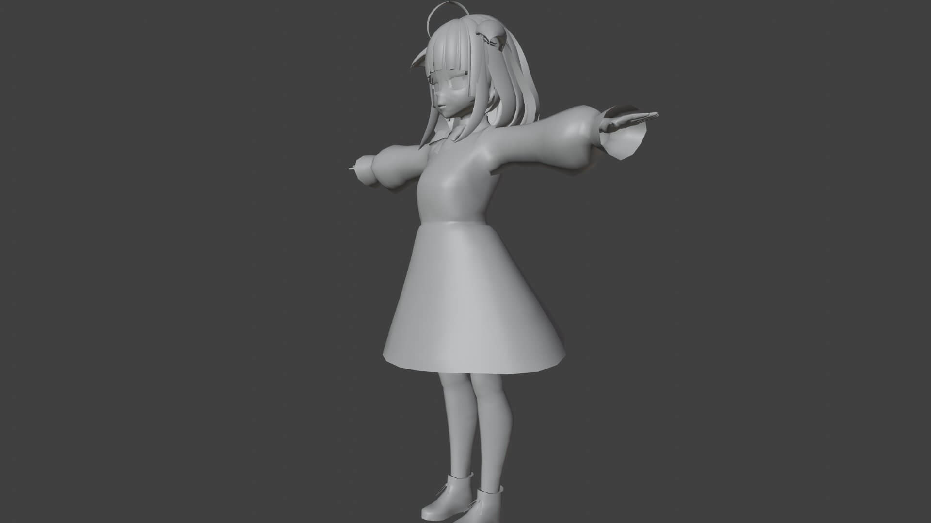 Cute Anime Girl Character - Yuko 3D Model by CGAnime