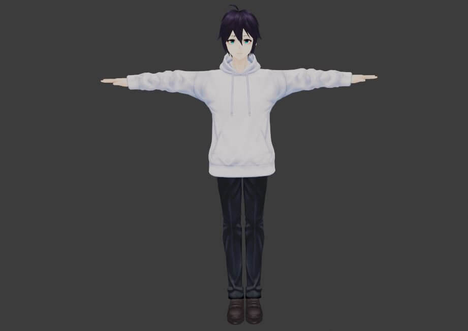 Anime Male Character Model Sheet