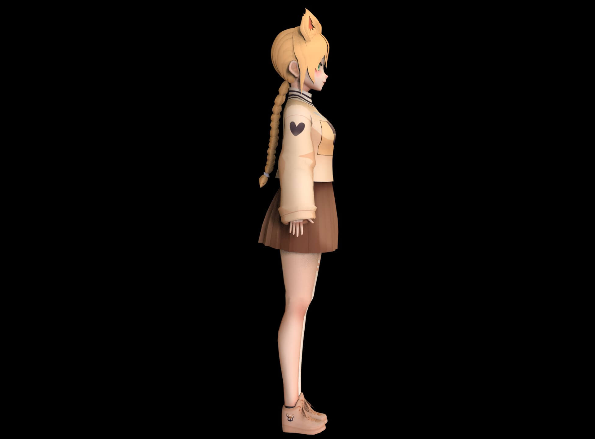 Anime Character C7 - 3D Model by CGAnime