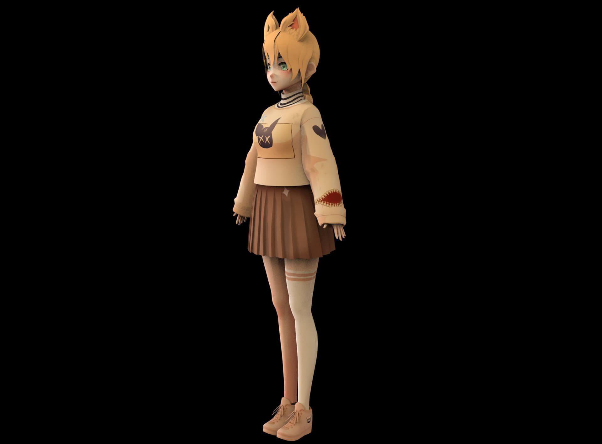 Anime Character C7 - 3D Model by CGAnime