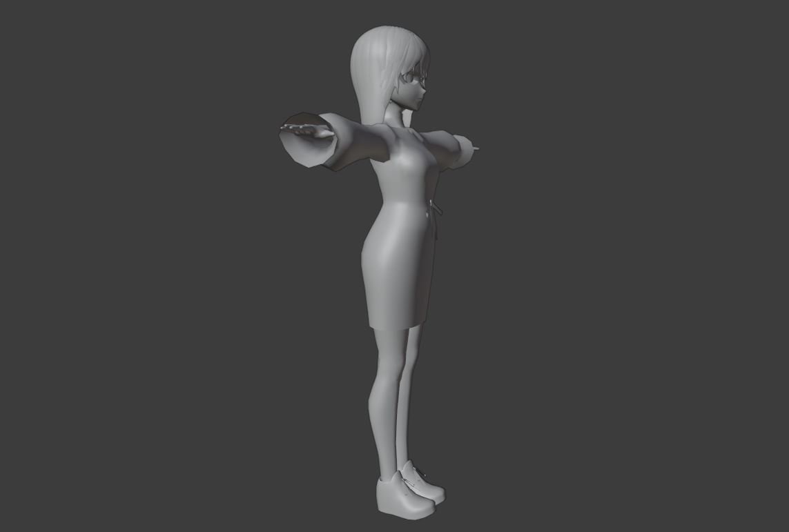 Anime Character Girl 1 - 3D Model by CGAnime