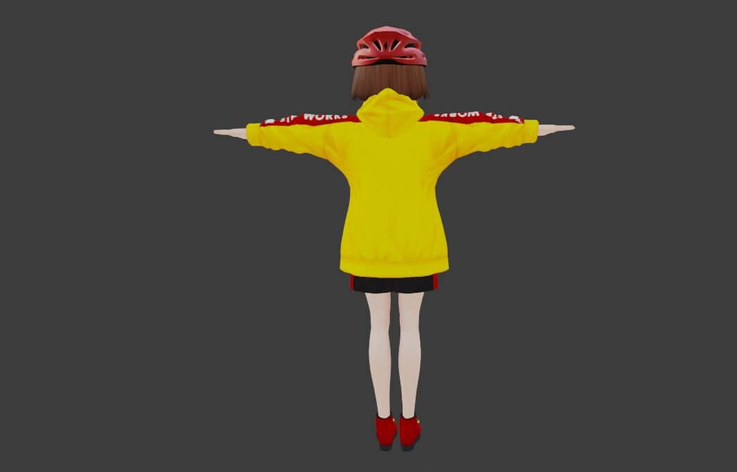 Anime Character Girl S11 - 3D Model by CGAnime