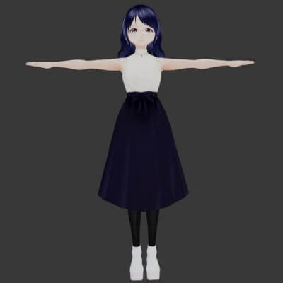 Anime Character Girl S13 - 3D Model by CGAnime