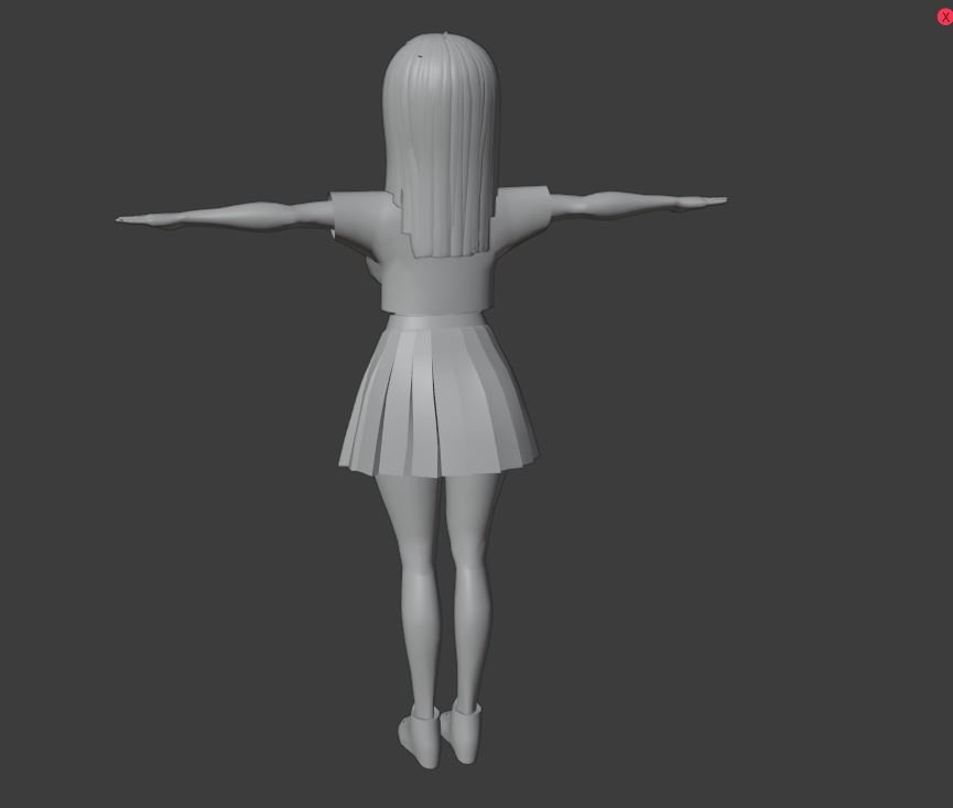 Anime Character Girl S17 - 3D Model by CGAnime