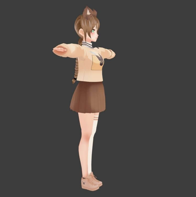 Anime Character Girl S26 - 3D Model by CGAnime