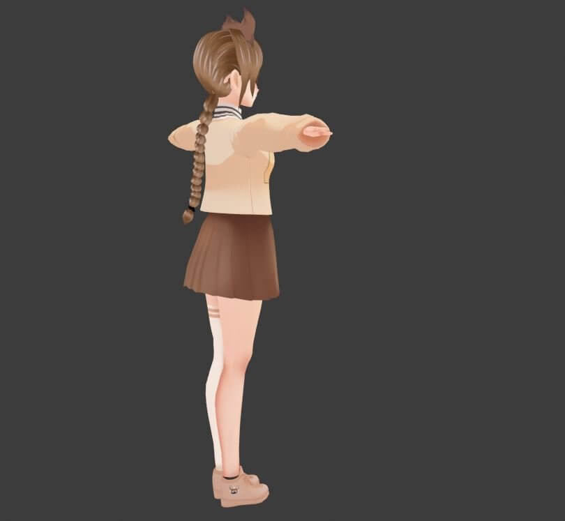 Anime Character Girl S26 - 3D Model by CGAnime