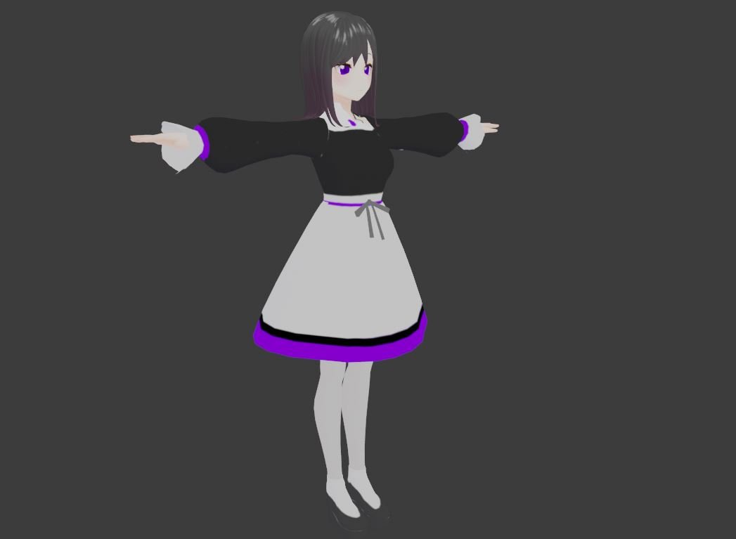 Anime Character Girl S42 - 3D Model by CGAnime