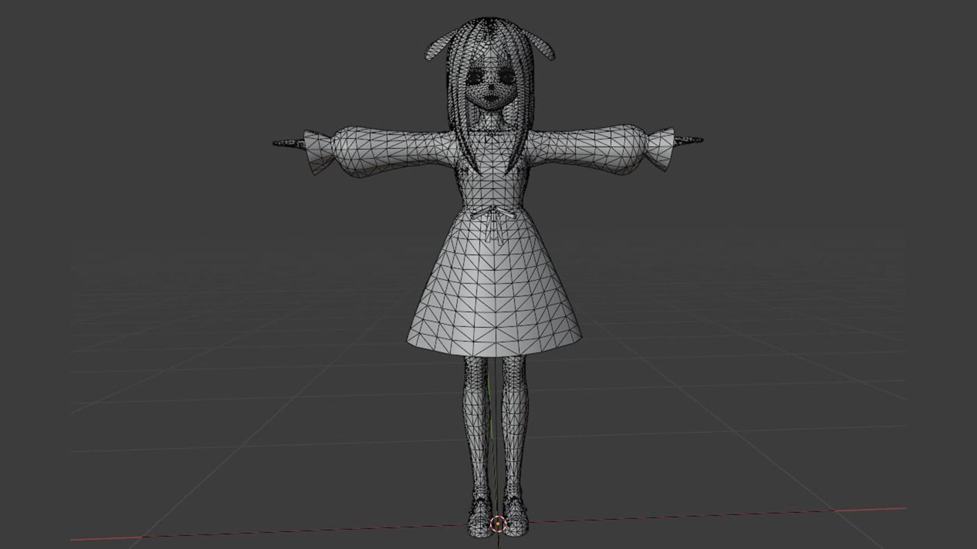 Anime Character Girl S5 - 3D Model by CGAnime