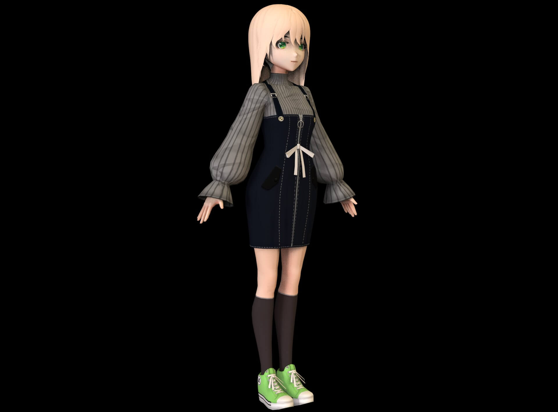 Anime Character Girl M2 - 3D Model by CGAnime