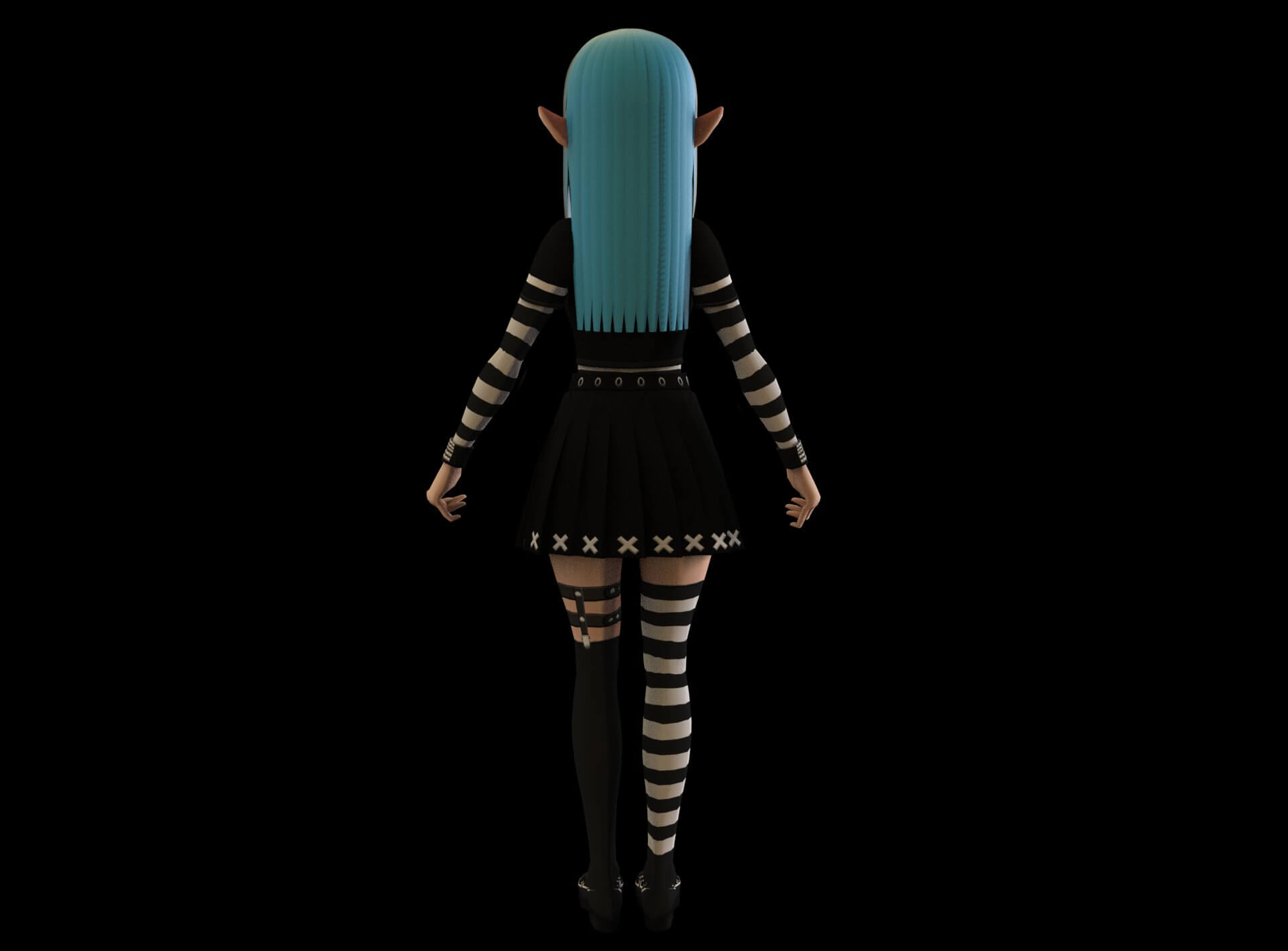 Anime Character Girl M4 - 3D Model by CGAnime