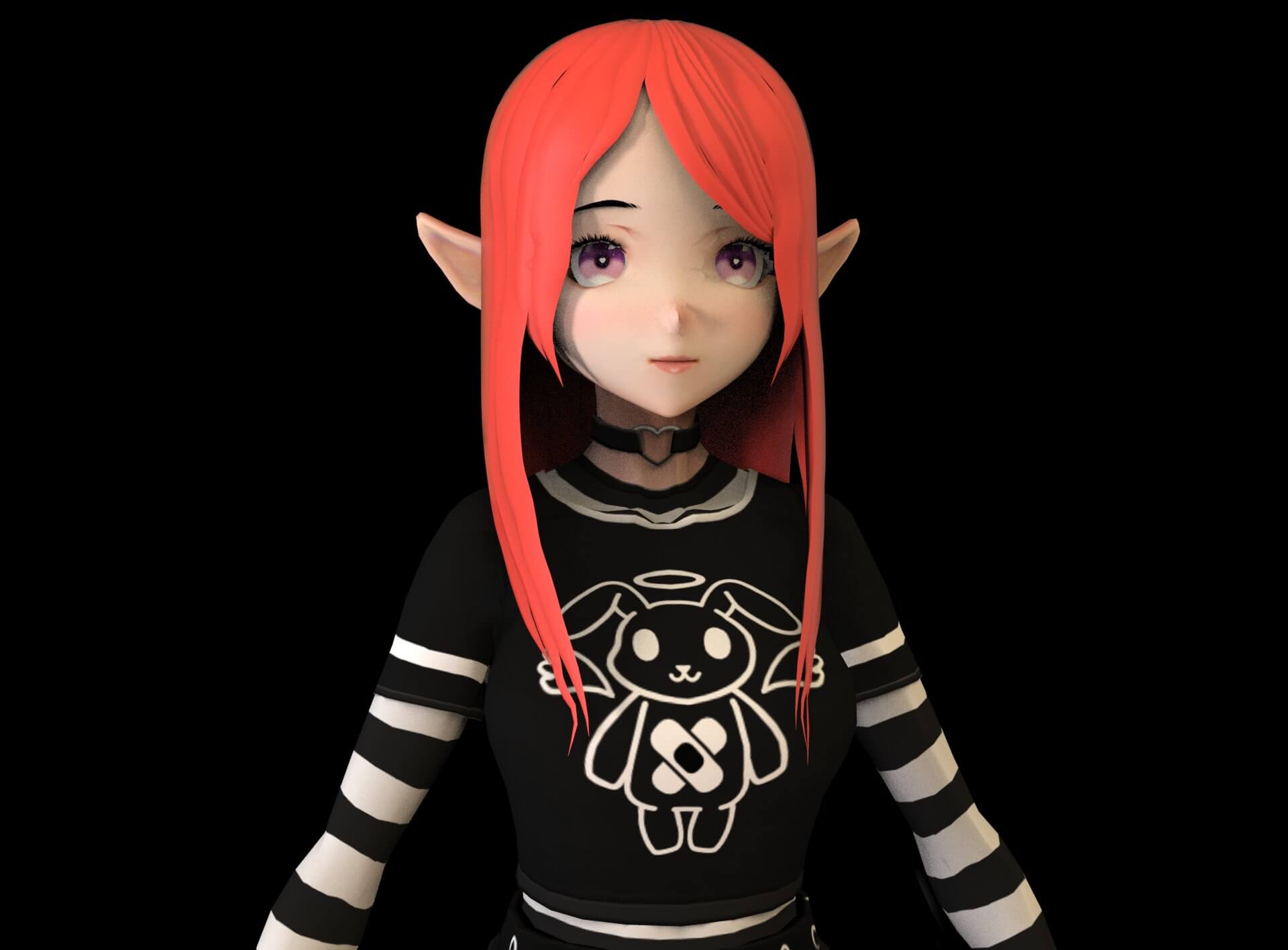 Anime Character Girl M4 - 3D Model by CGAnime