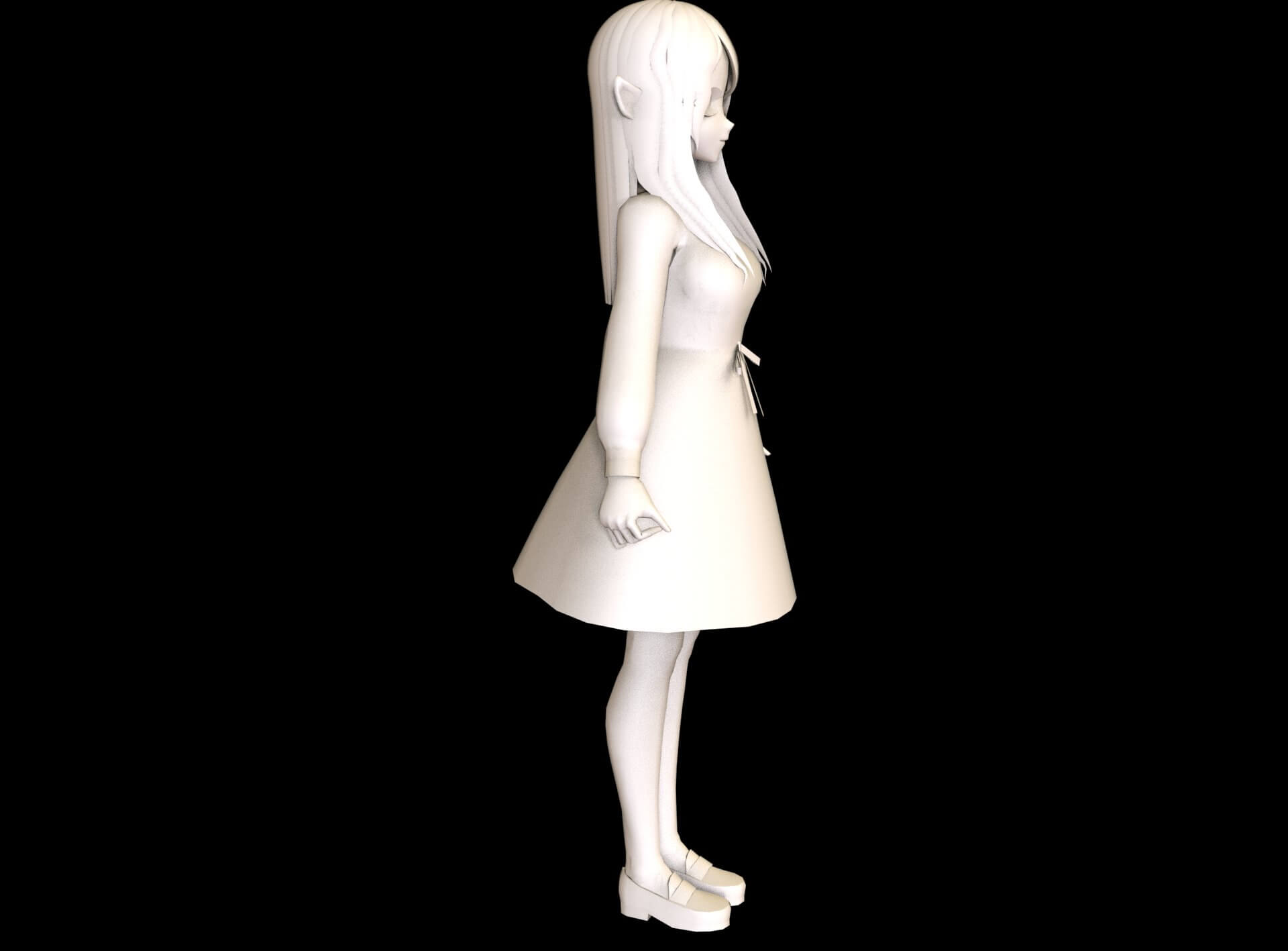 Anime Character Girl M4 - 3D Model by CGAnime