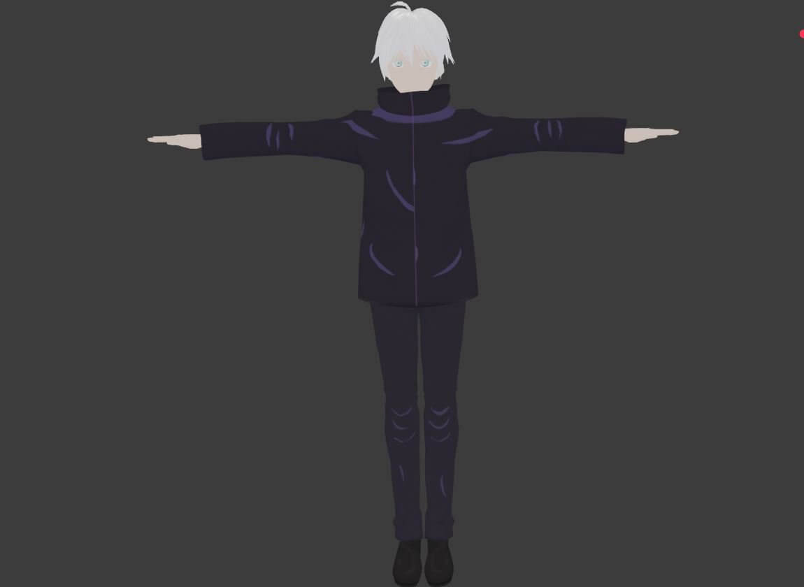 Gojo Satoru Tancute Anime Character - 3D Model by CGAnime