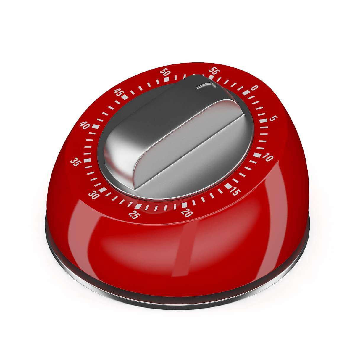 Red Kitchen Timer - Free 3D Model by cgaxis