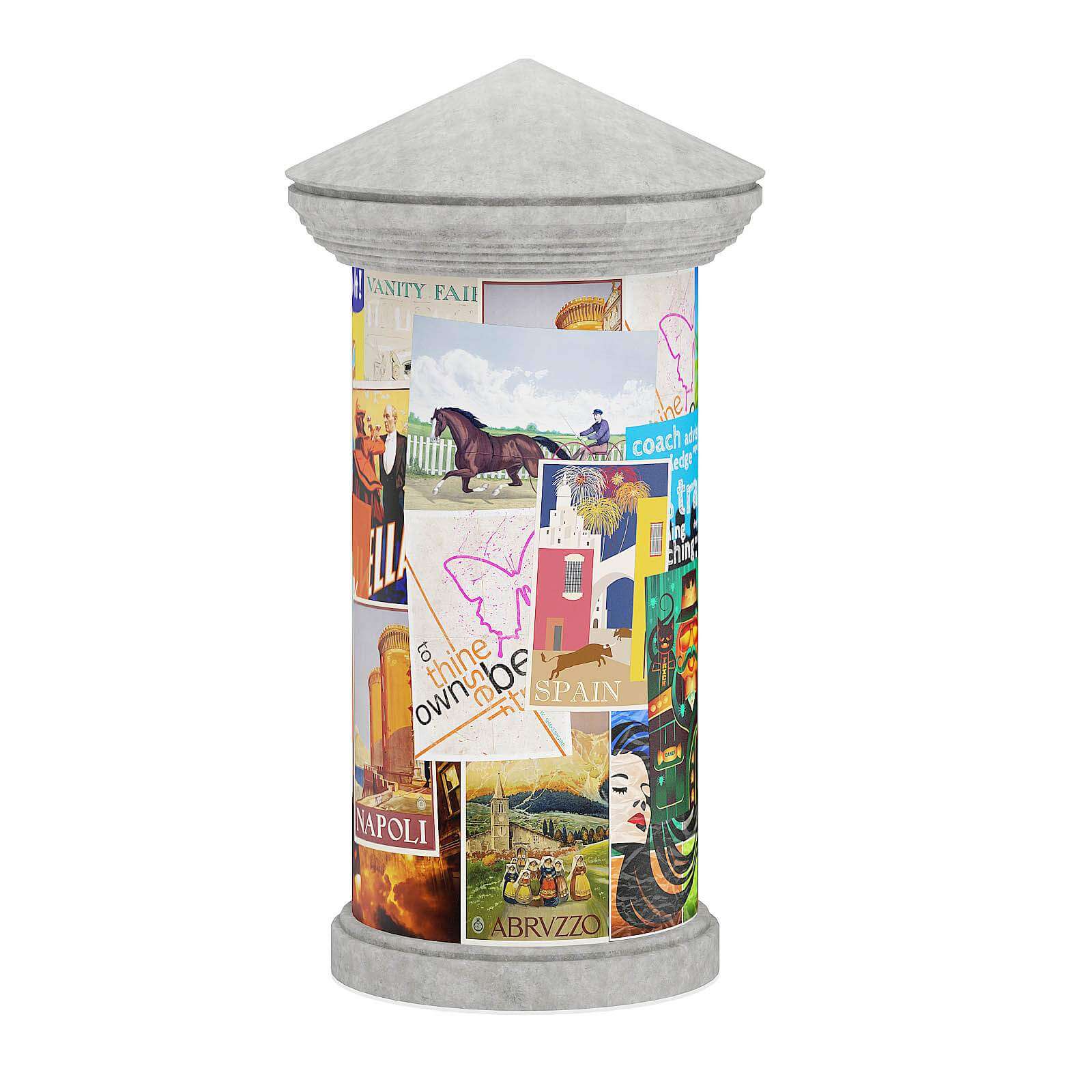 Advertising Column - 3D Model by cgaxis