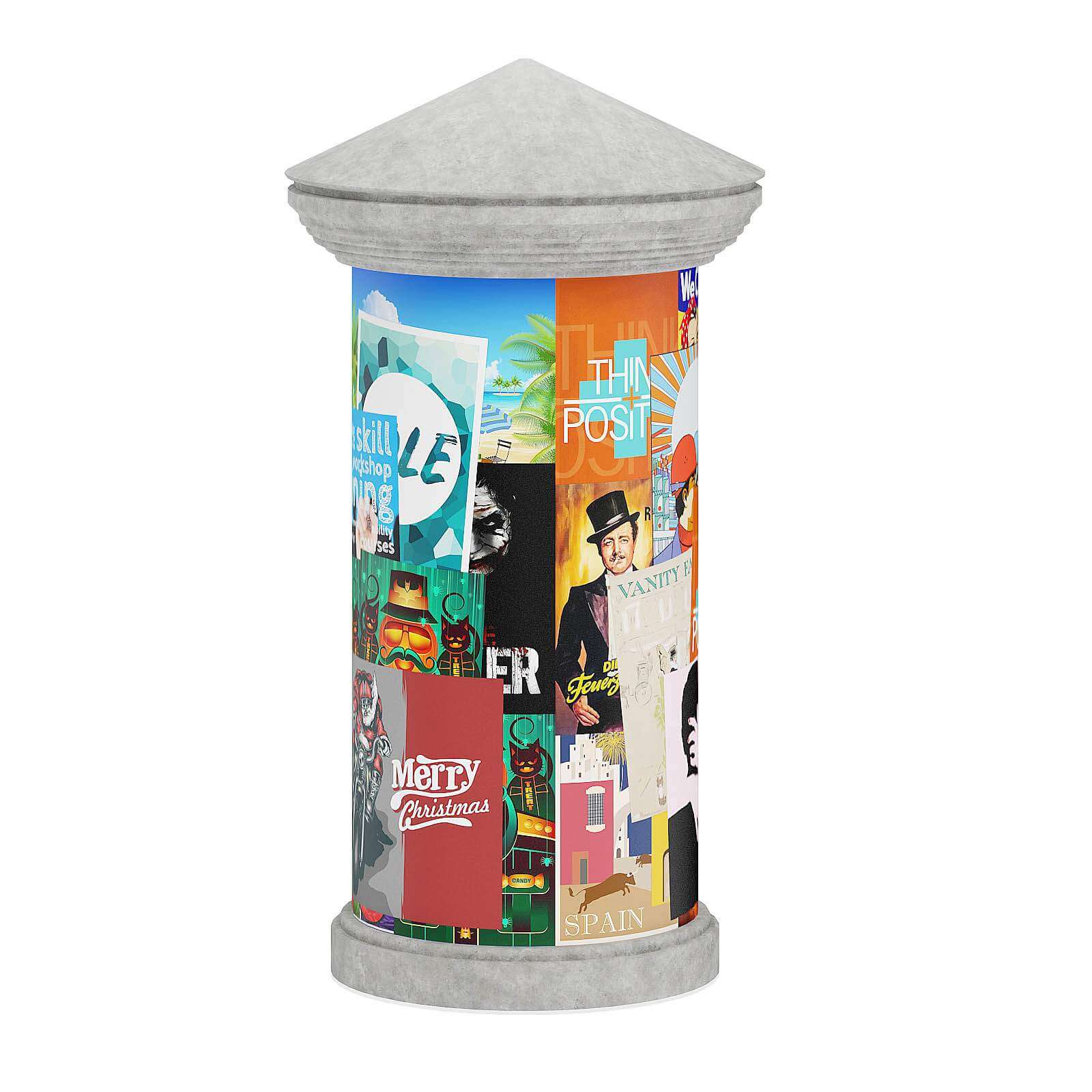 Advertising Column - 3D Model by cgaxis