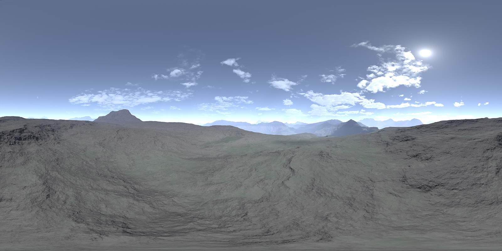 Afternoon Desert HDRI Sky - HDR Image by cgaxis