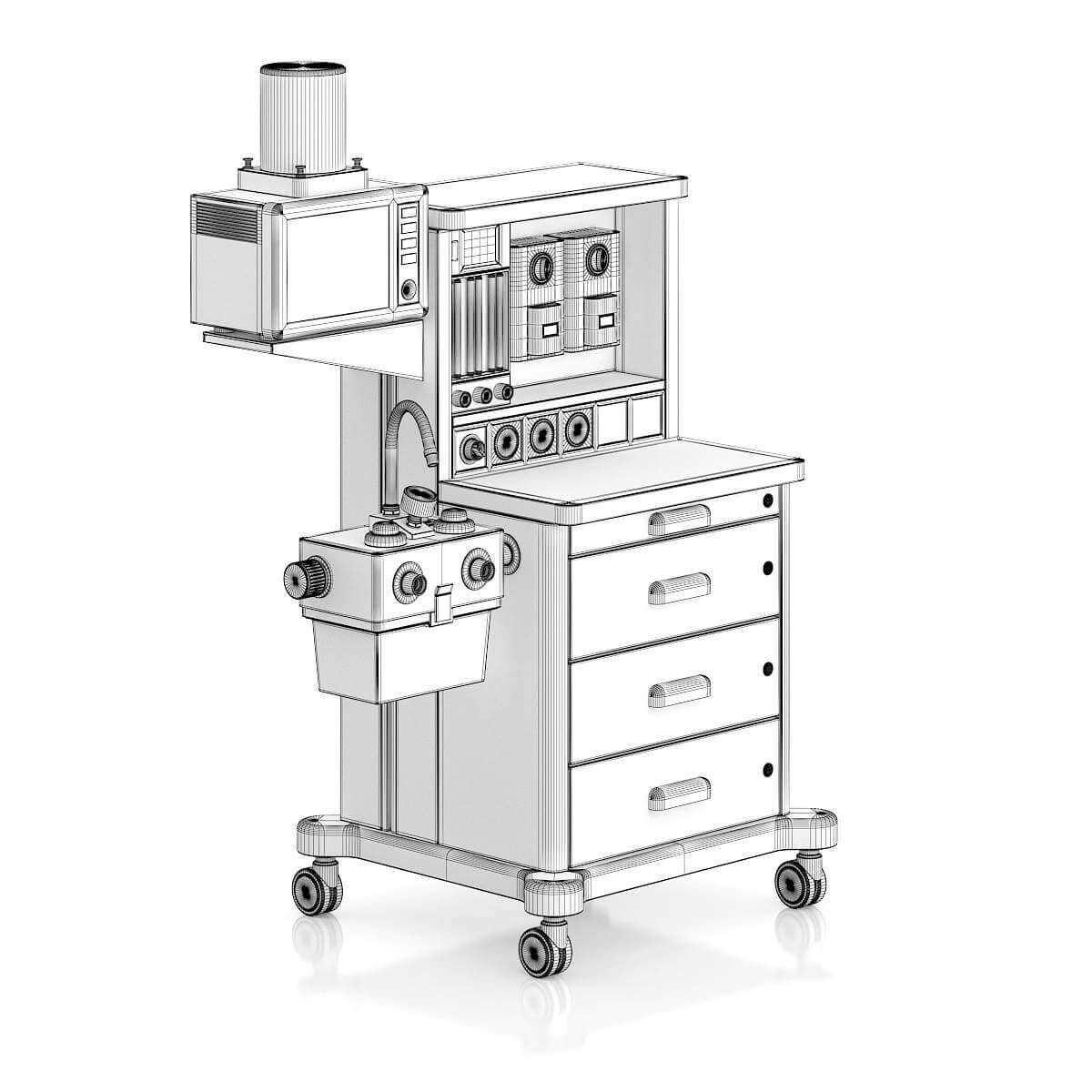 Anesthesia Delivery System - 3D Model by cgaxis