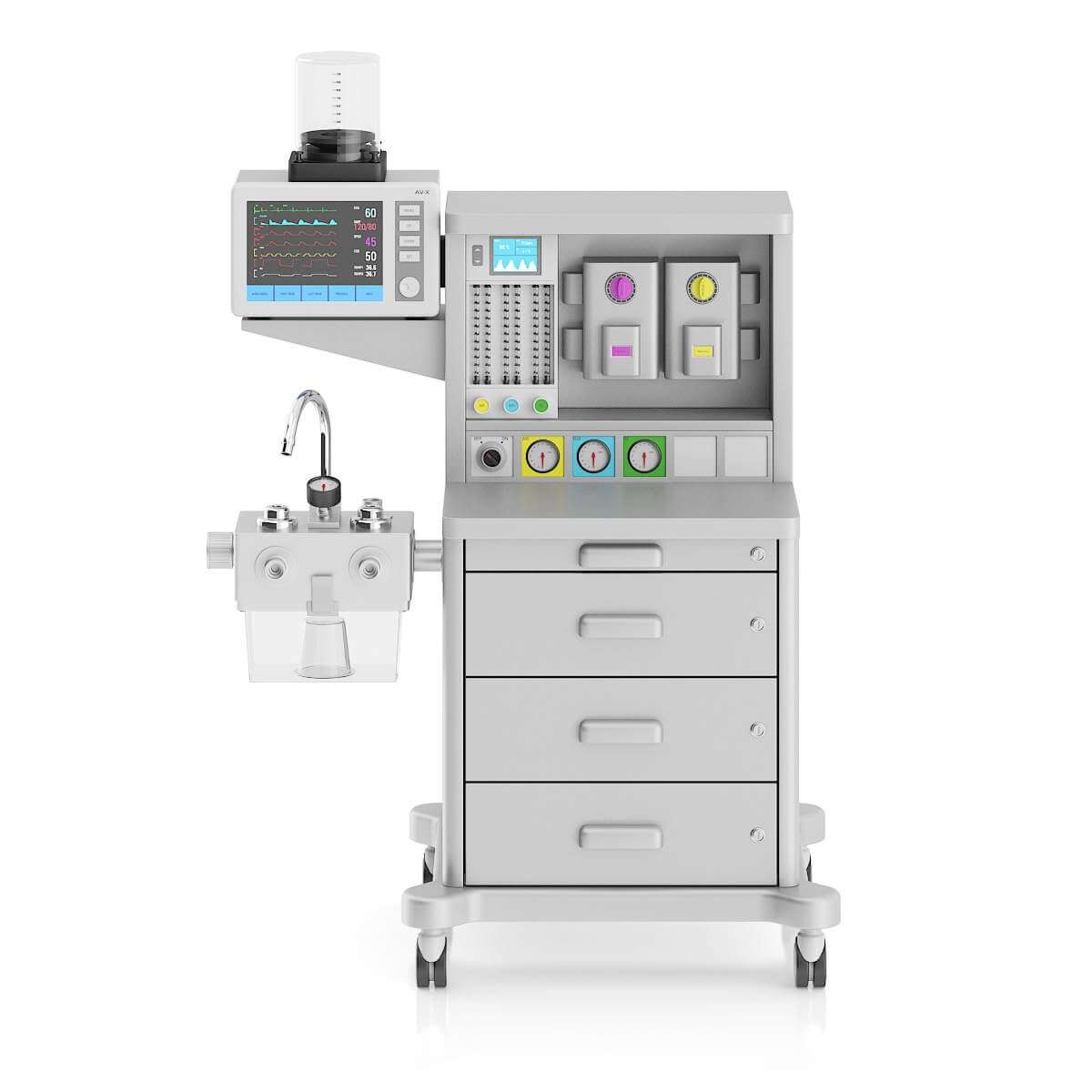 Anesthesia Delivery System - 3D Model by cgaxis