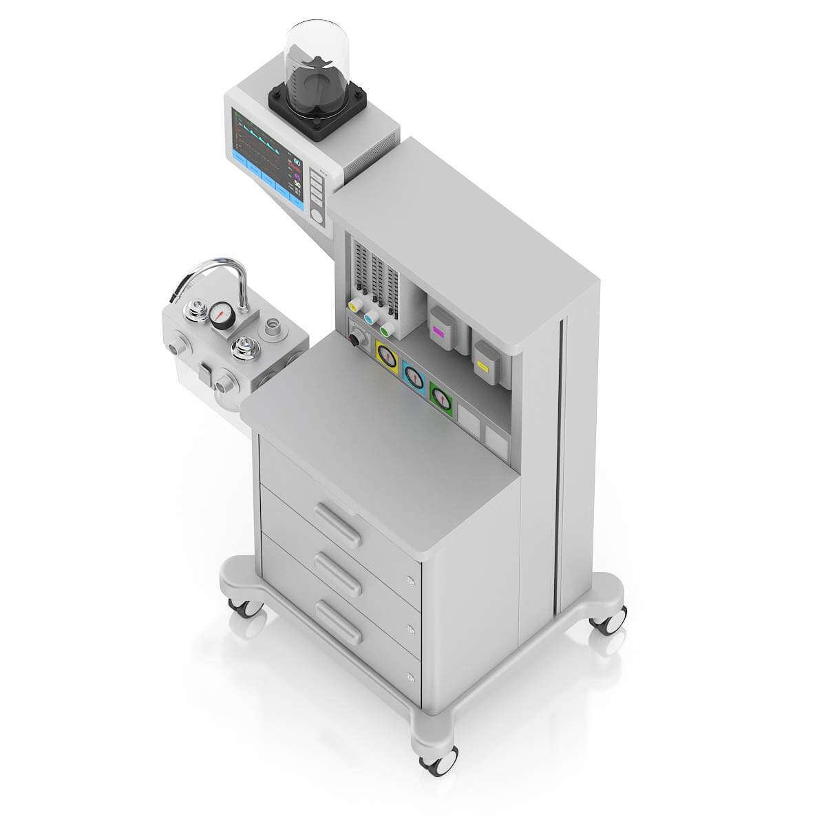 Anesthesia Delivery System - 3D Model by cgaxis