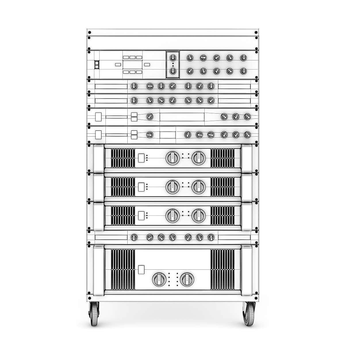 Audio Rack 1 - 3D Model by cgaxis