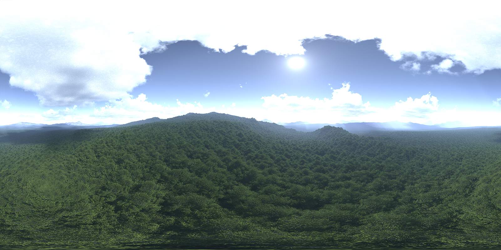 Before Noon Forest HDRI Sky - HDR Image by cgaxis