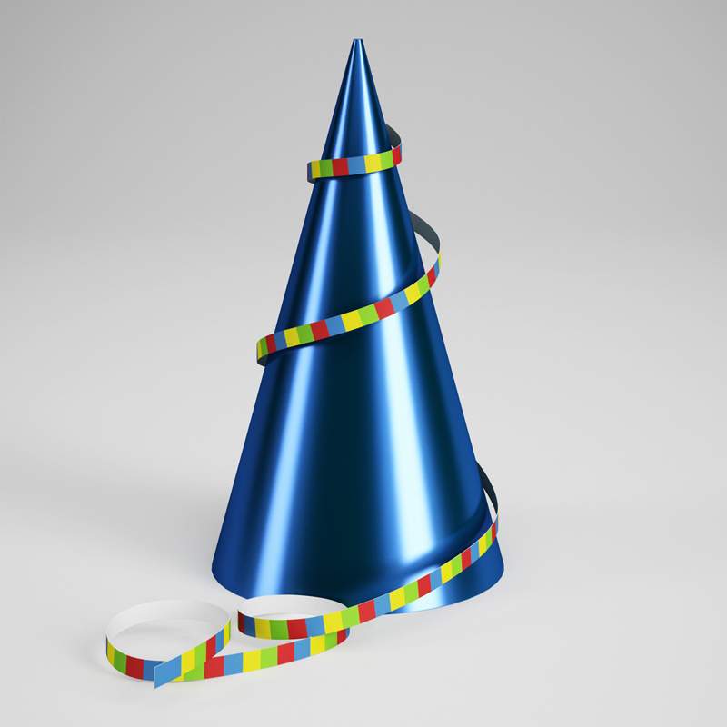 Birthday Hat - 3D Model by cgaxis