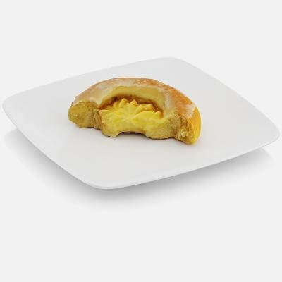 Bitten Roll with Pudding - 3D Model by cgaxis