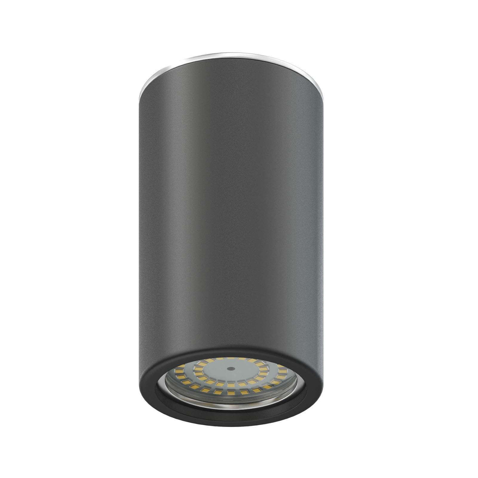 Black Cylindrical Light - 3D Model by cgaxis