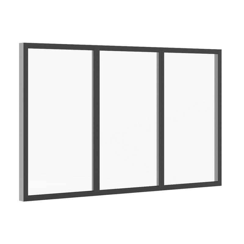 Black Metal Window 3100mm x 1880mm - 3D Model by cgaxis