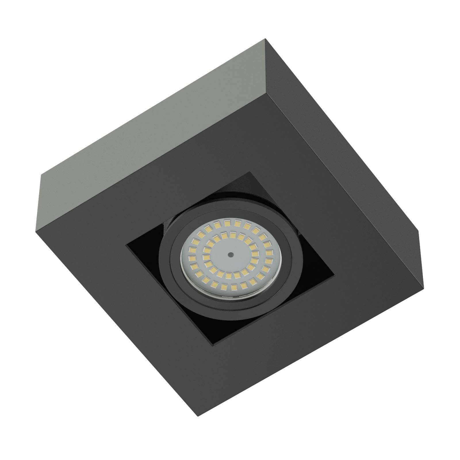 Black Rectangular Halogen Light - 3D Model by cgaxis