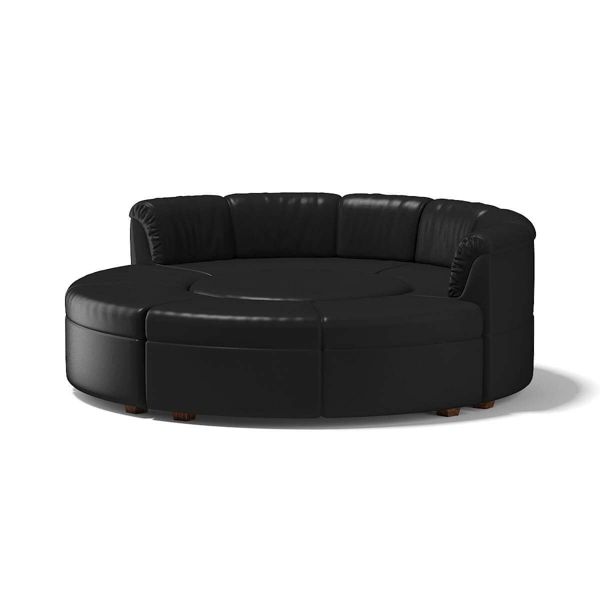 Black Round Sofa - 3D Model by cgaxis