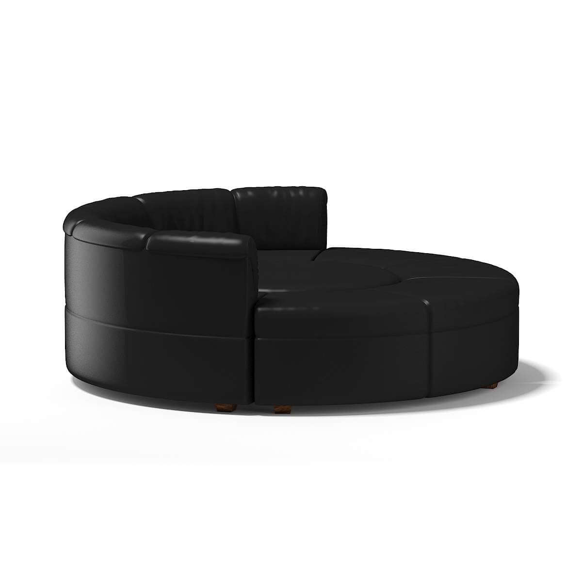 Black Round Sofa - 3D Model by cgaxis