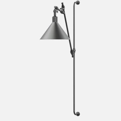 Black Wall Lamp - 3D Model by cgaxis