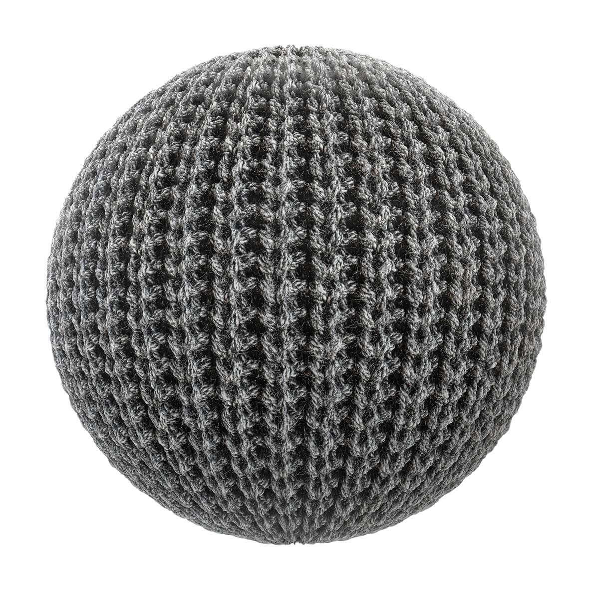 Black Wool Fabric PBR Texture by cgaxis