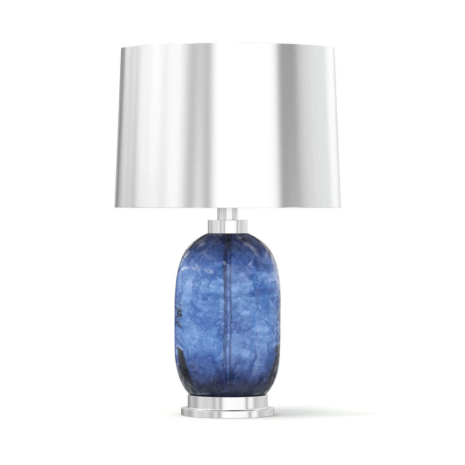 Blue and Metal Table Lamp - 3D Model by cgaxis