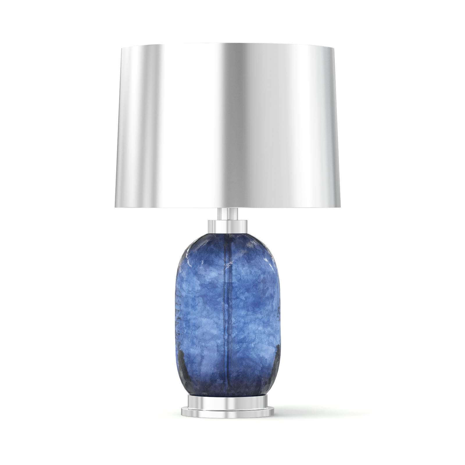 Blue and Metal Table Lamp - 3D Model by cgaxis