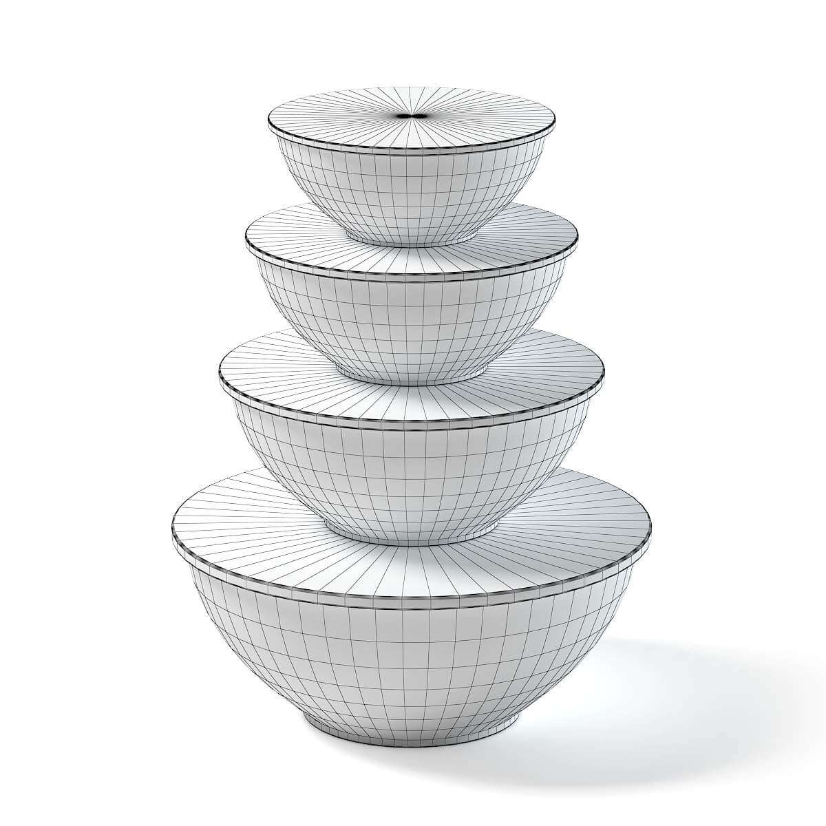 Bowls Set - 3D Model by cgaxis
