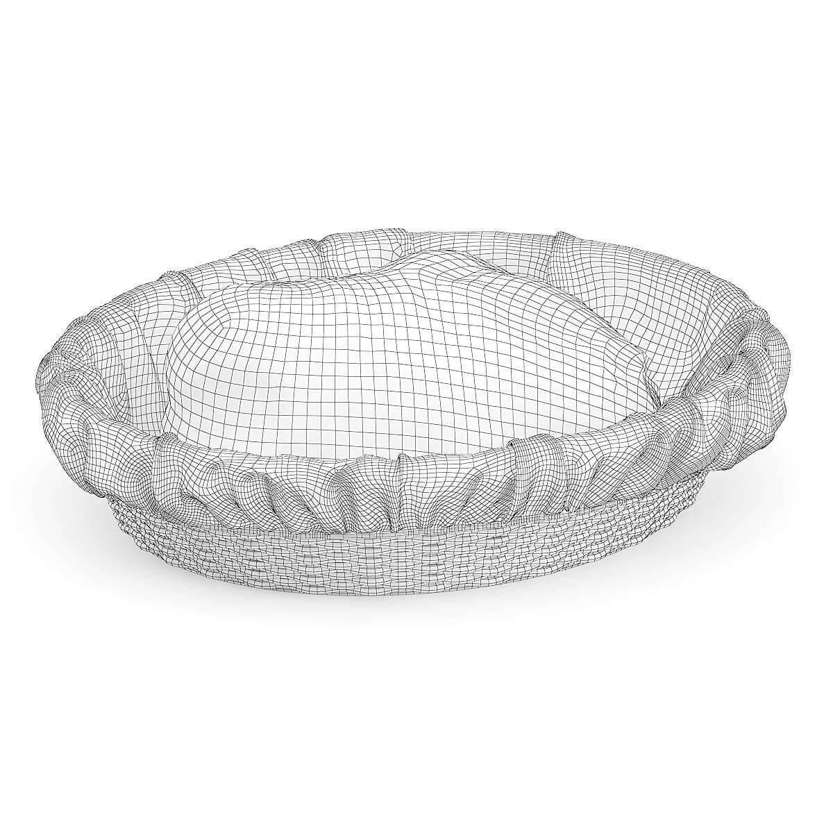 Bread in Wicker Basket - 3D Model by cgaxis