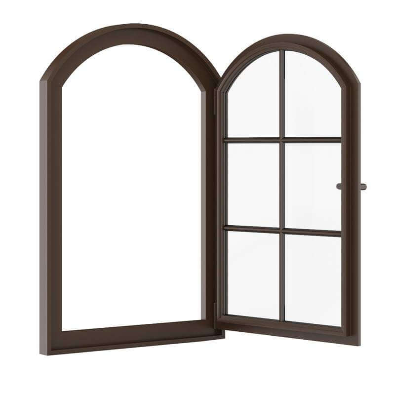 Brown Metal Window 940mm x 1440mm - 3D Model by cgaxis