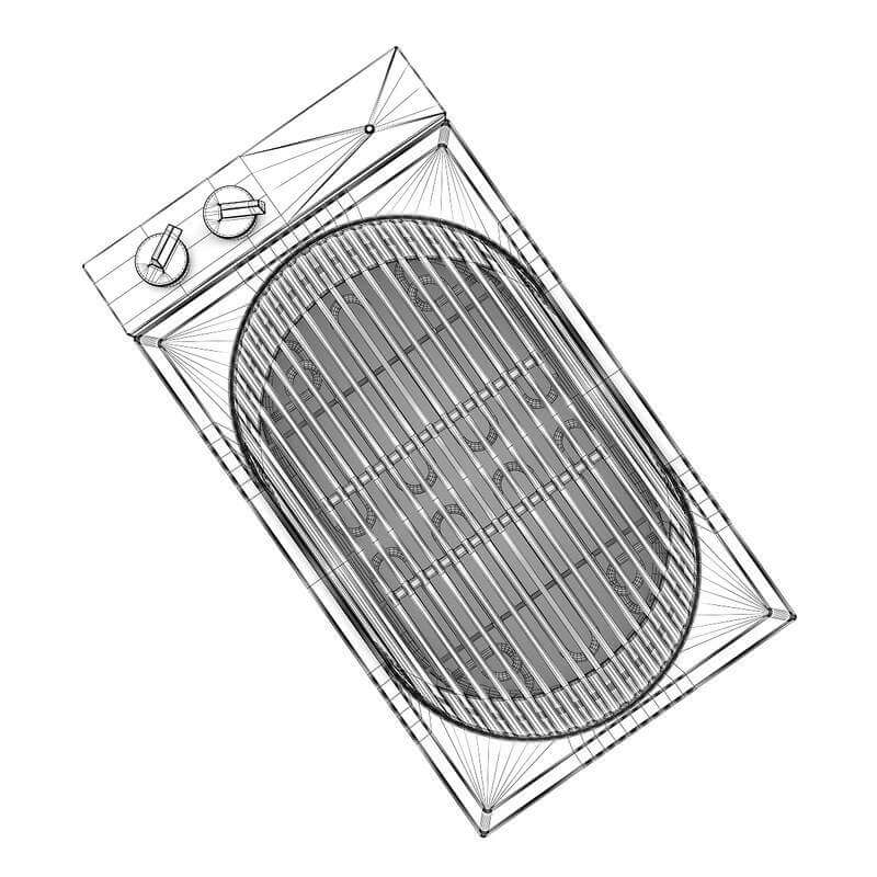 Built in Electric Grill - 3D Model by cgaxis