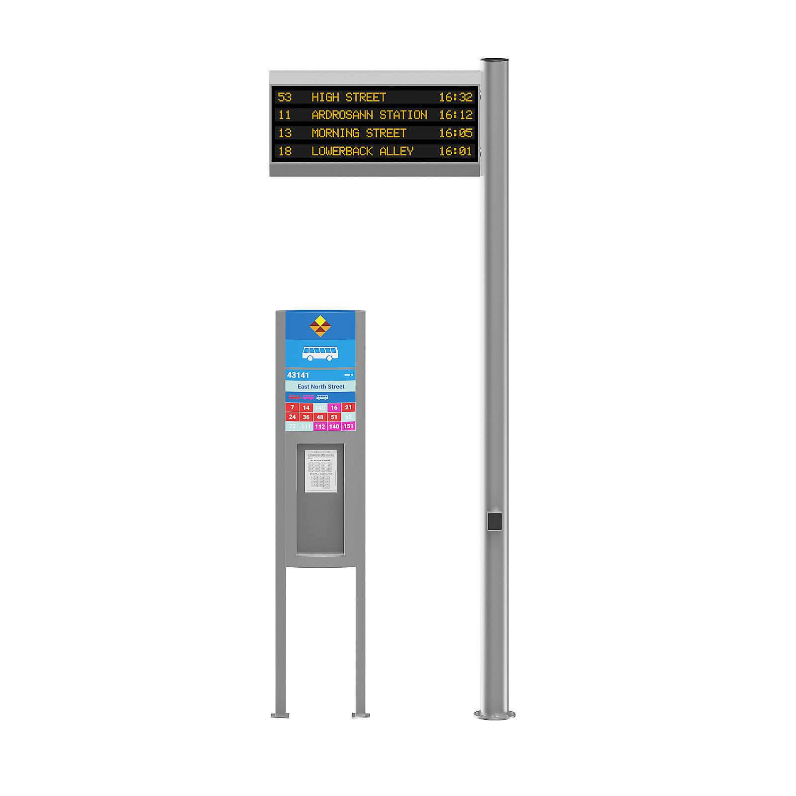 Bus Timetable 3D Model By Cgaxis