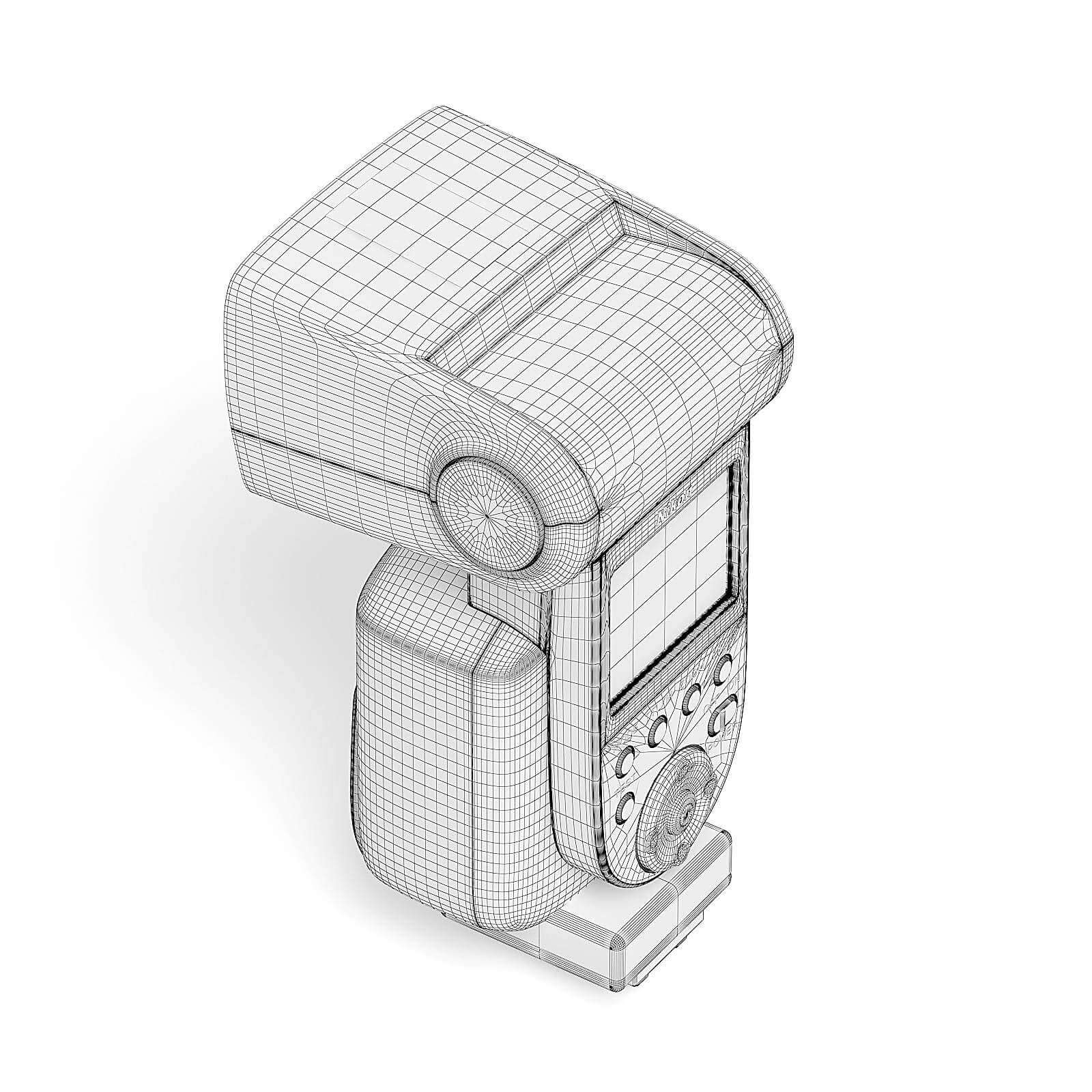 Camera Flash Lamp - 3D Model by cgaxis