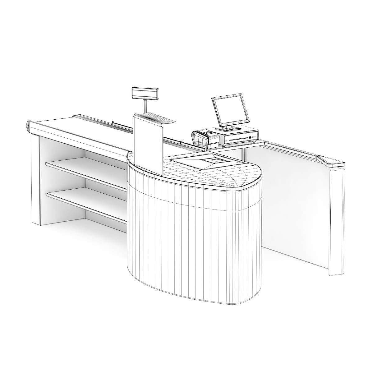 Cashier Desk - 3D Model by cgaxis