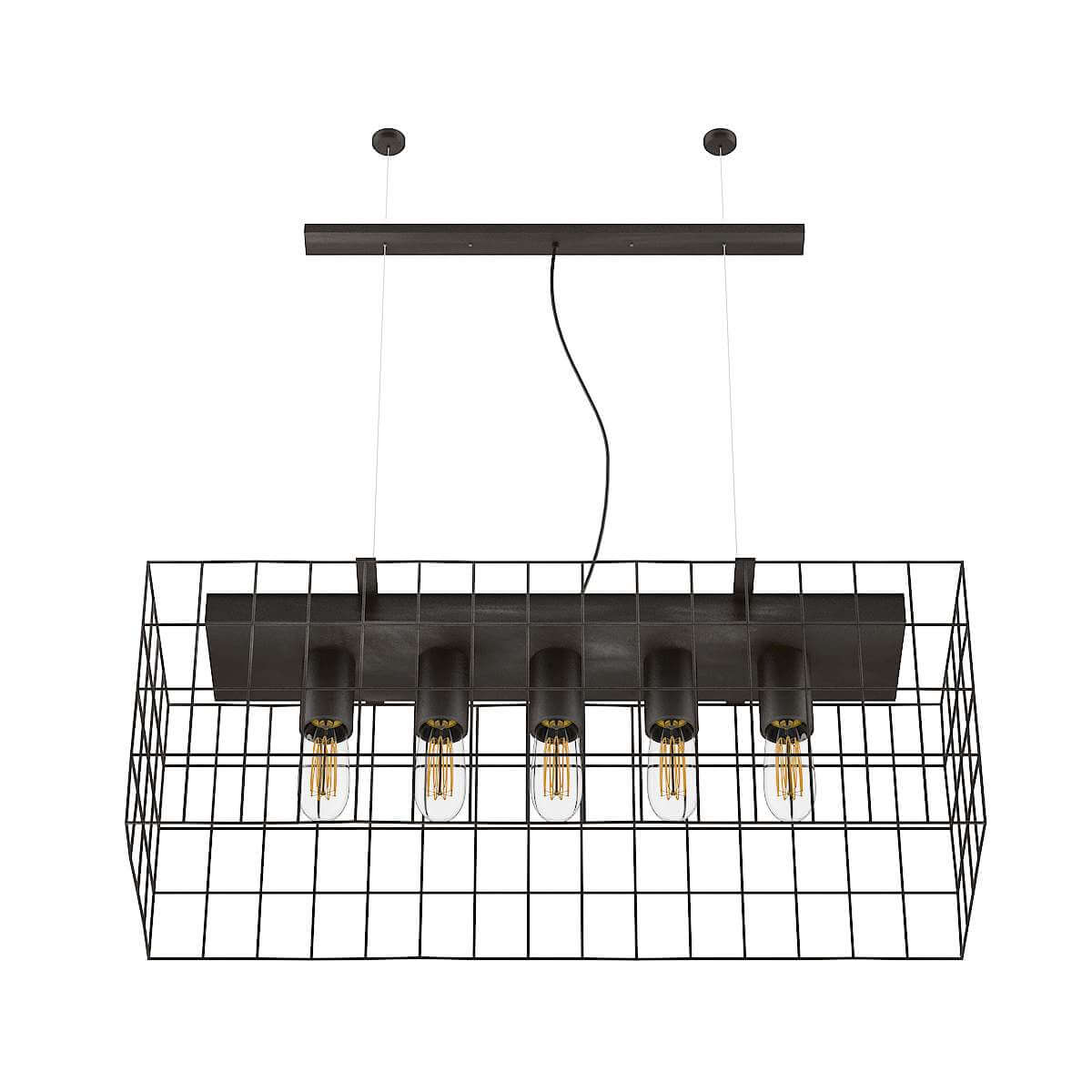 Ceiling Lamp with Wire Shade - 3D Model by cgaxis