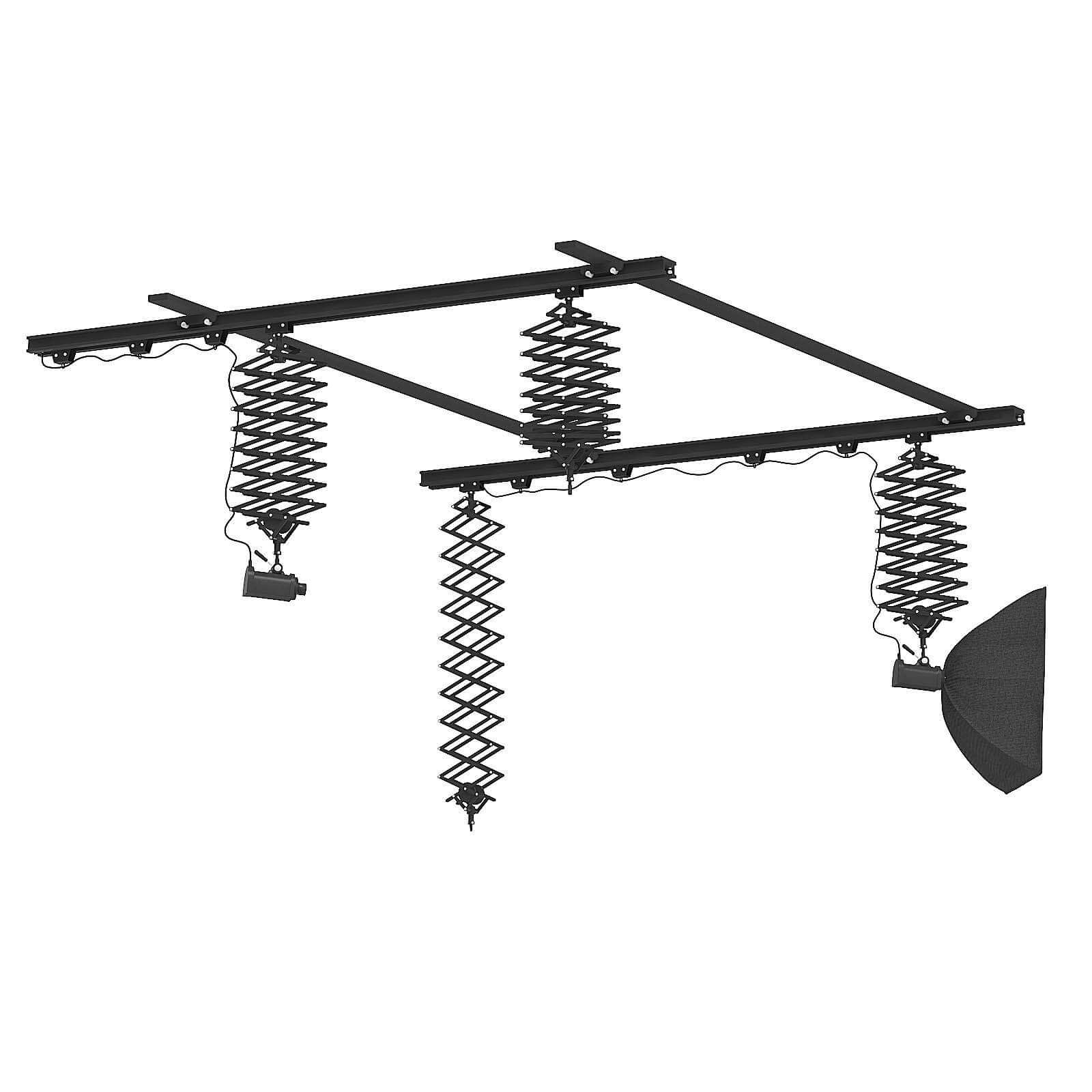 Ceiling Rail System - 3D Model by cgaxis